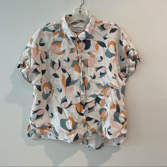 Rachel Zoe | Tops | Rachel Zoe 0 Linen Buttonup Collared Blouse | Poshmark